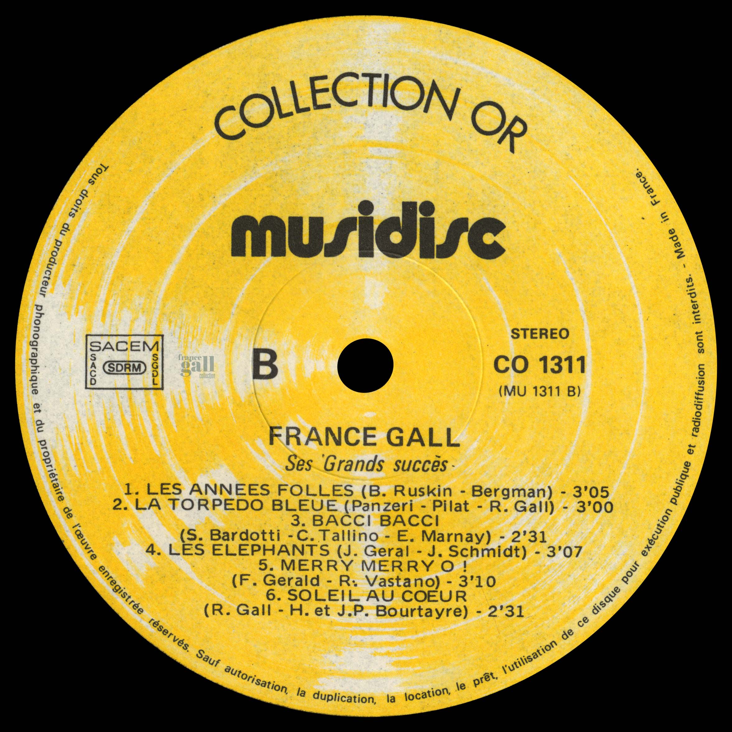 33 tours | Ses grands succès (Compilation Musidisc Collection Or)