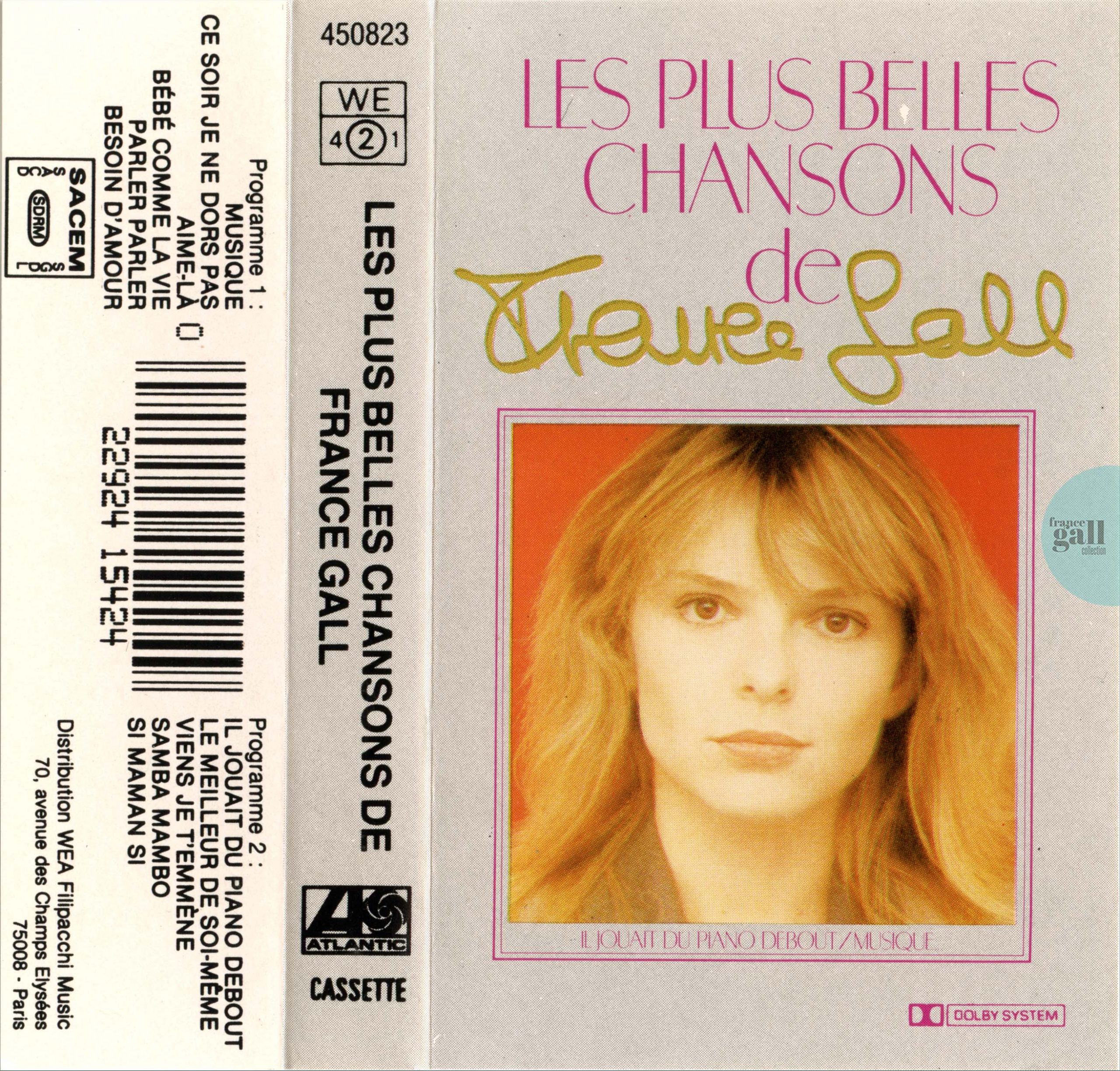 Les plus belles chansons de France Gall (Cassette noire avec code ...