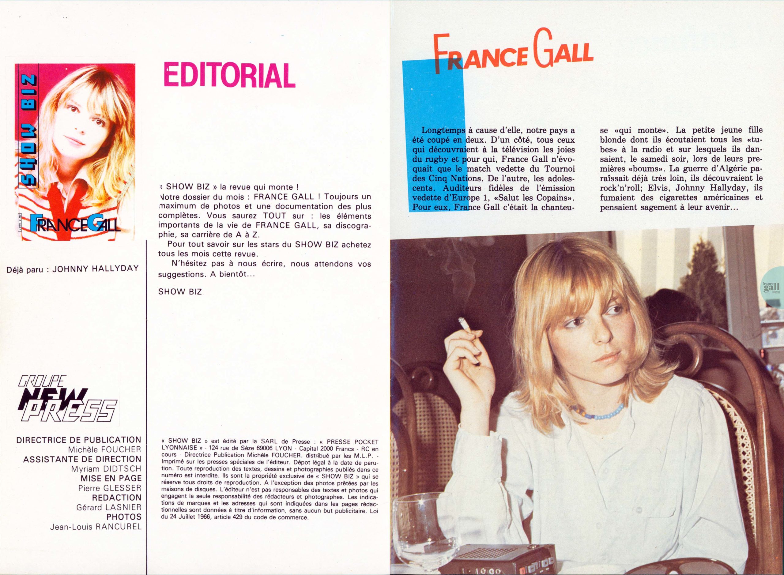 France Gall - Show Biz n°2 / 18 pages spéciales / 1982