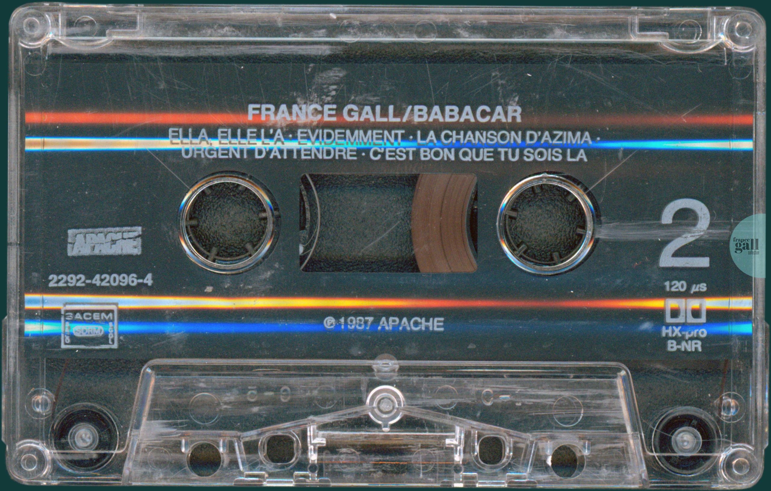 France Gall - Babacar (Cassette transparente) Réédition 1990