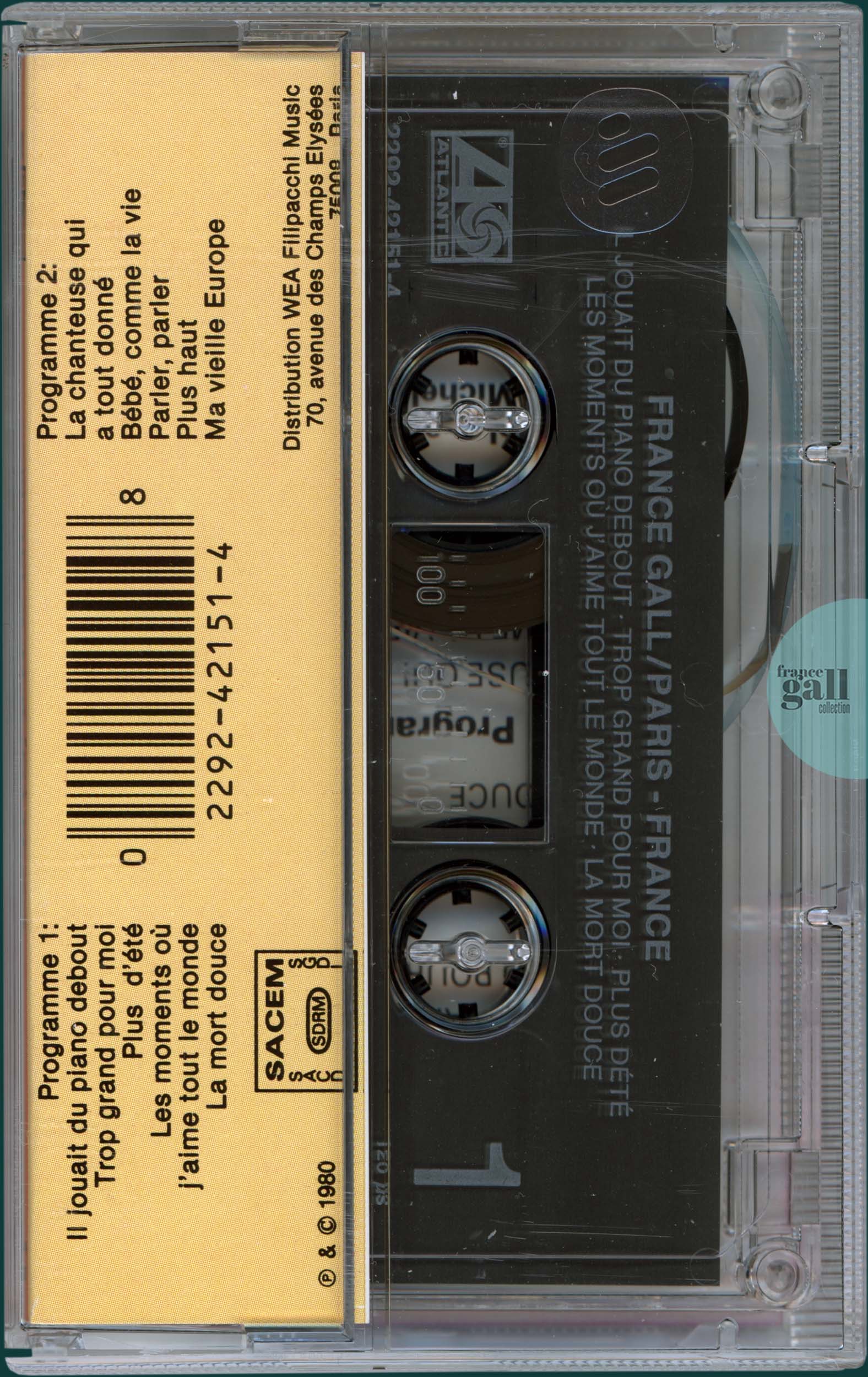 France Gall - Paris, France (Cassette transparente) - 1990