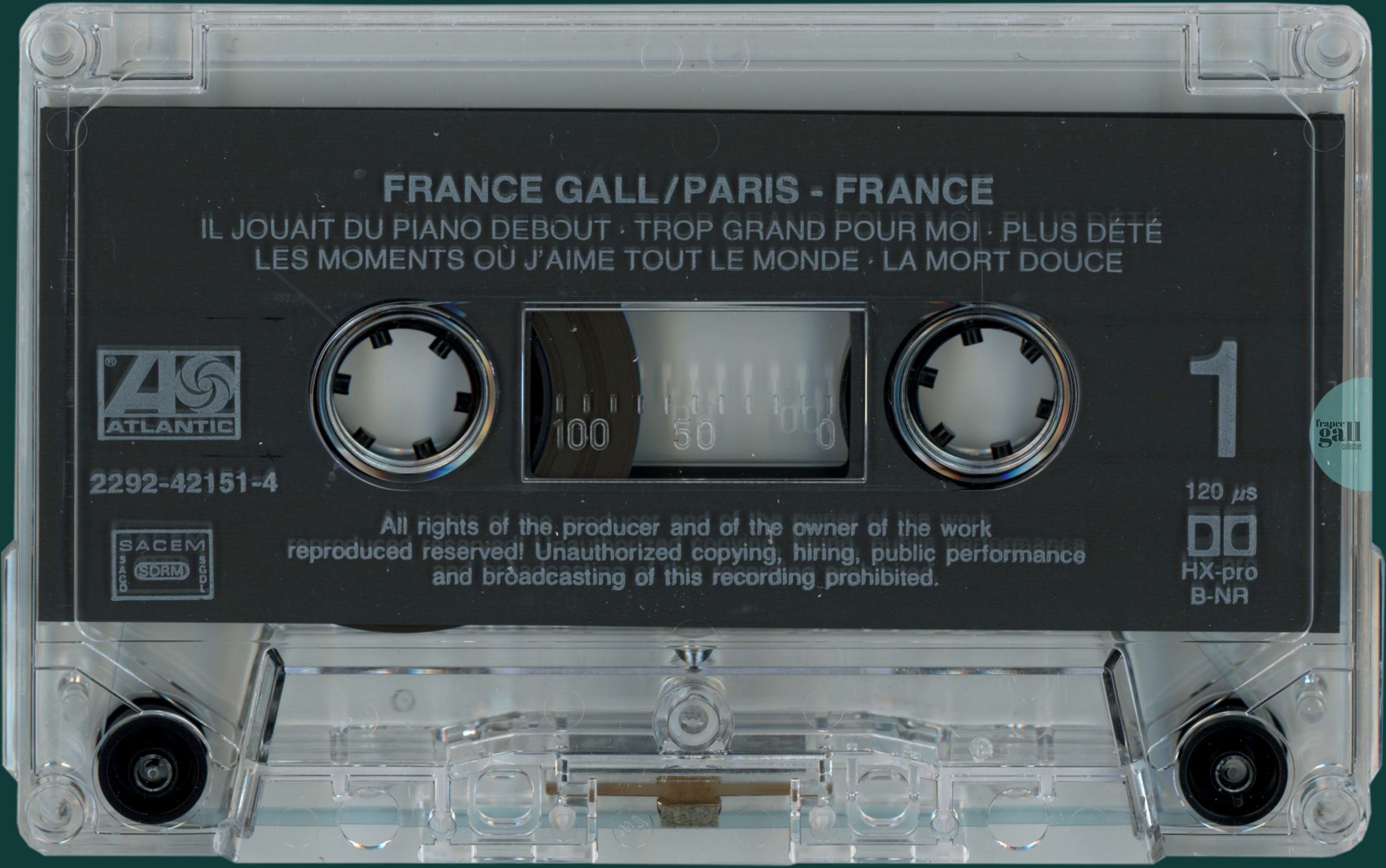 France Gall - Paris, France (Cassette transparente) - 1990