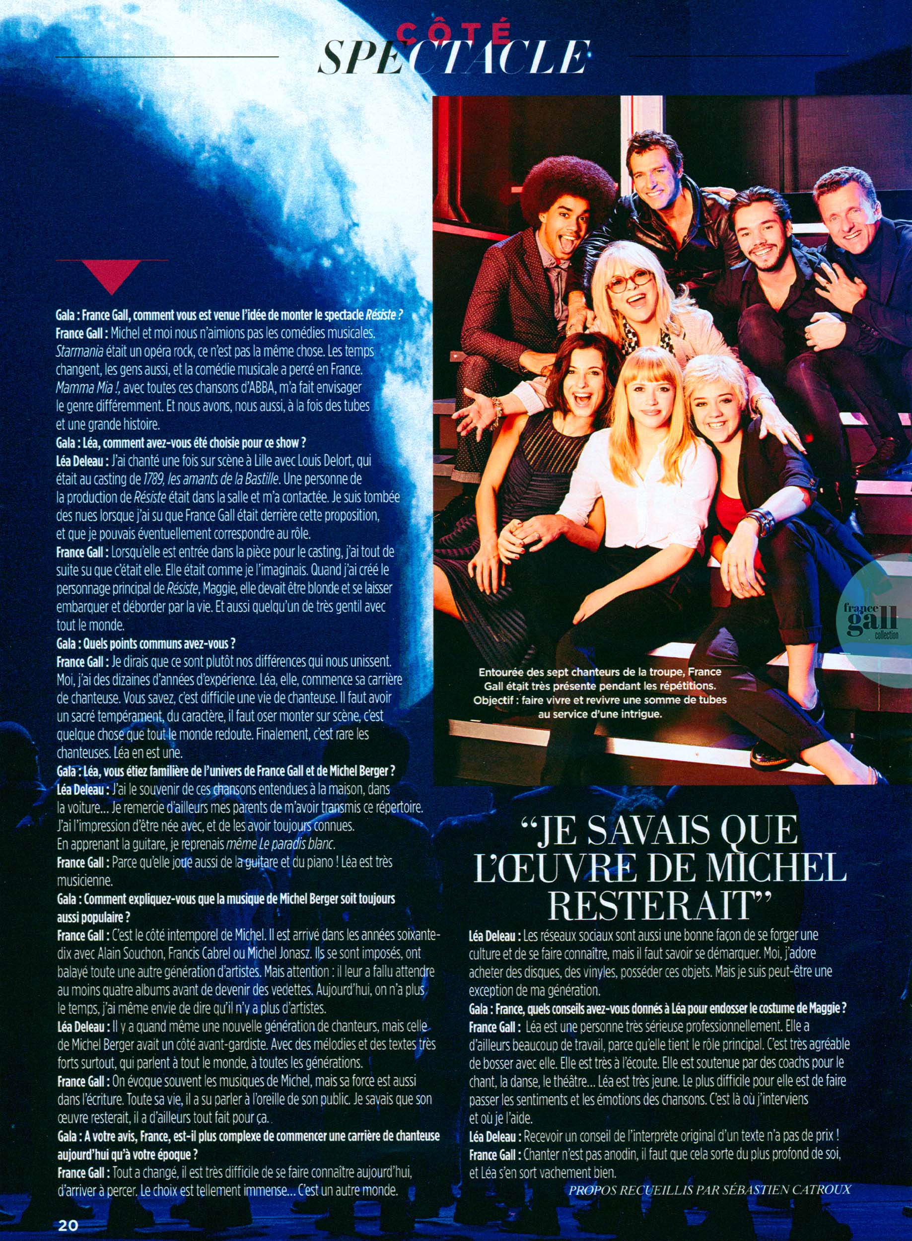 France Gall - Presse - Gala n° 1168 / 28 octobre 2015